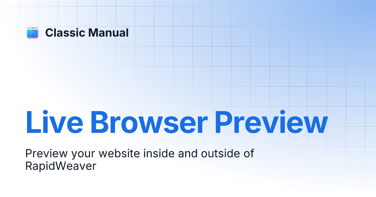 Live Browser Preview | Classic Manual